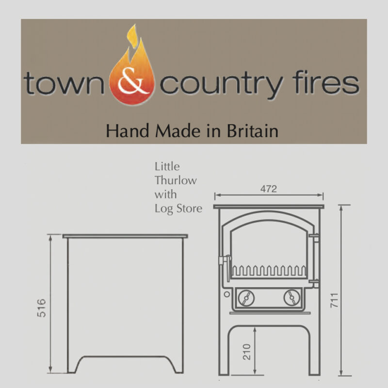 Little Thurlow ECO Stove with Log Store By Town & Country Fires ...