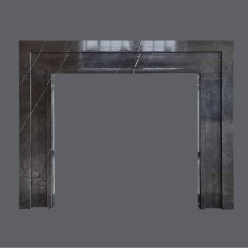 The Manhattan Mantel in Pietra Grey Marble - Furniture & Fireplaces Ltd