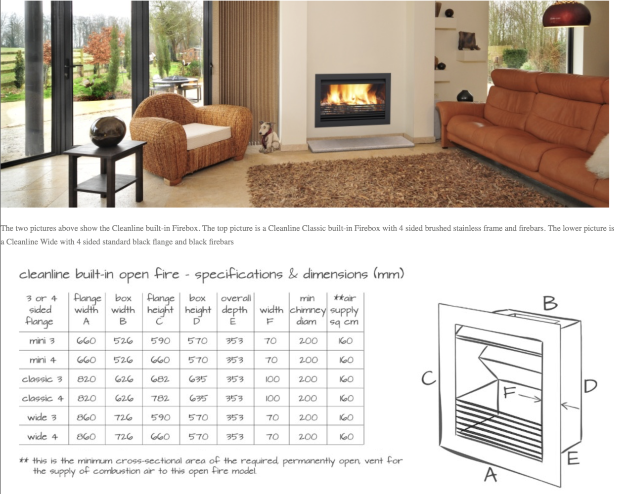 Cleanline Tortoise Firebox – Furniture & Fireplaces Ltd